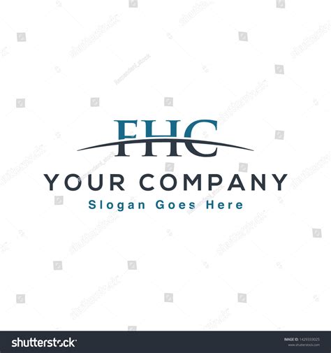 Initial Letter Fhc Overlapping Movement Swoosh Stock Vector Royalty