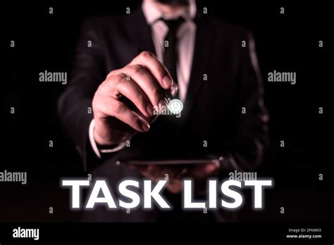 Conceptual Display Task List Business Idea Planification Reminder Group Of Activities That Have