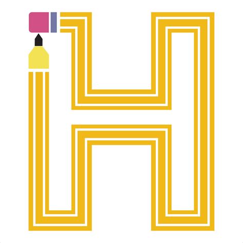 Premium Vector Letter H In Pencil Vector Shape Isolated On White