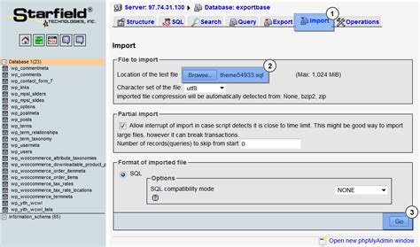 Wordpress How To Install Theme Sample Data Sql Import With Godaddy Template Monster Help