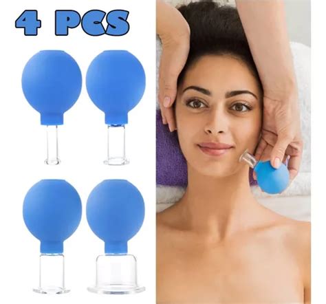 4 Silicone Glass Cup Vacuum Suction Massage Suction Therapyd Mercadolivre