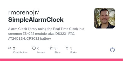 GitHub Rmorenojr SimpleAlarmClock Alarm Clock Library Using The Real Time Clock In A Common