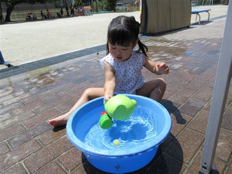 水遊びをしたよ！ロケット とよはなブログ 豊田花園幼稚園 豊田市 幼稚園