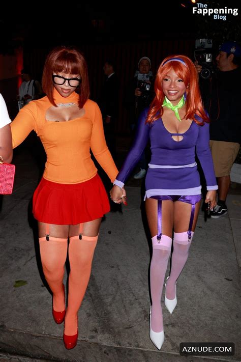 Halle Bailey Sexy With Chloe Bailey Sizzle In Scooby Doo Outfits At