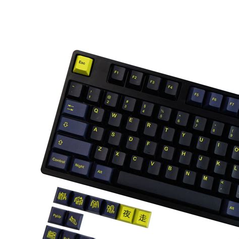 Gmk Clone Night Runner Keycaps Set Neon Lights Keysium