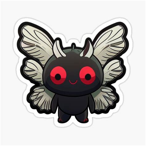 Mothmans Butt Cute Mothman Sticker For Sale By Mattsu Redbubble
