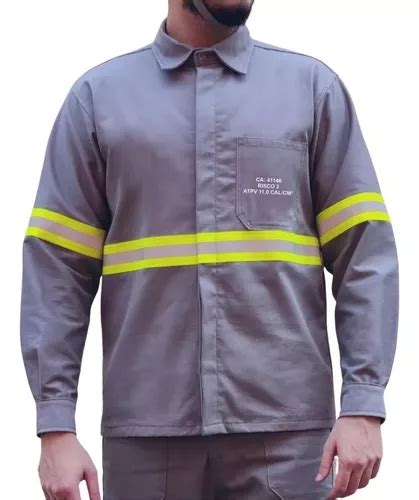 Camisa Nr Risco Anti Chamas Faixa Refletiva Parcelamento Sem Juros