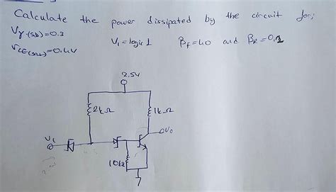 Solved Calculate The Power Dissipated By The Circuit Chegg Com