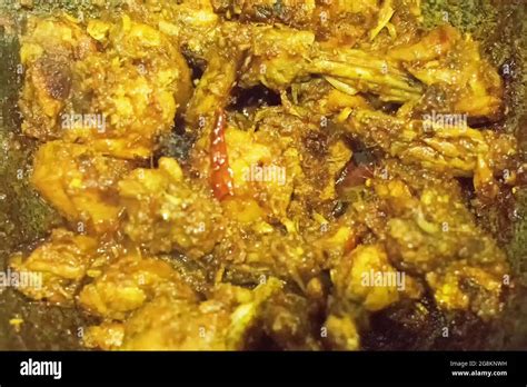 Preparation Of Smoking Hot Indian Chicken Curry One Of The Spicy