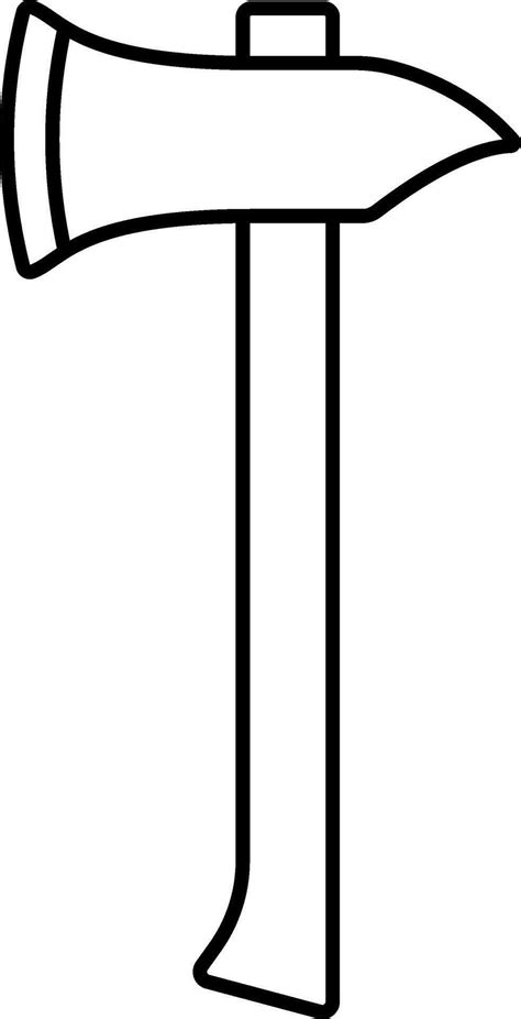 Line Art Axe Icon In Flat Style 25077113 Vector Art At Vecteezy