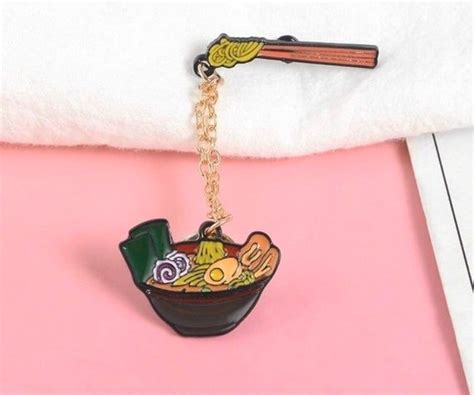 Ramen Noodle Enamel Brooch Pin Japanese Culture Hard Pin Etsy