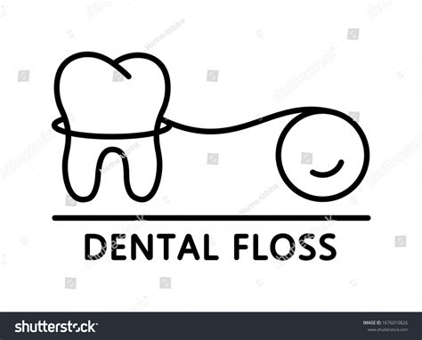 Dental Floss Concept Creative Horizontal Poster Stock Vector Royalty