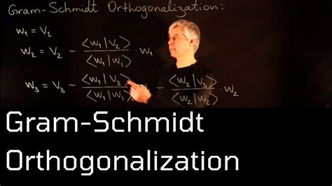Lecture 54 Gram Schmidt Orthogonalization Procedure Youtube