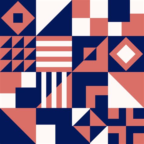 Neo Geo Pattern With A Geometric Twist With Bold Color Scheme Perfect For Creating A Striking