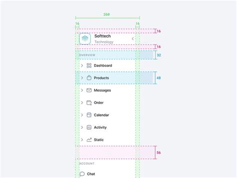 side admin navigation bar