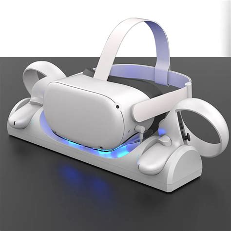Oculus Quest 2 Vr 안대용 충전 도크 헤드셋 핸들 컨트롤러 충전기 스테이션 스탠드베이스 세트 메타 퀘스트 2
