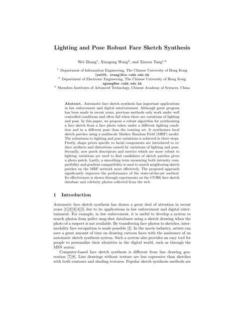 pdf lighting and pose robust face sketch synthesisxgwang papers