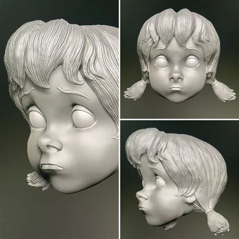 😡 Cabeza De Muñeca Enfadada・archivo Obj Para Impresión 3d・cults