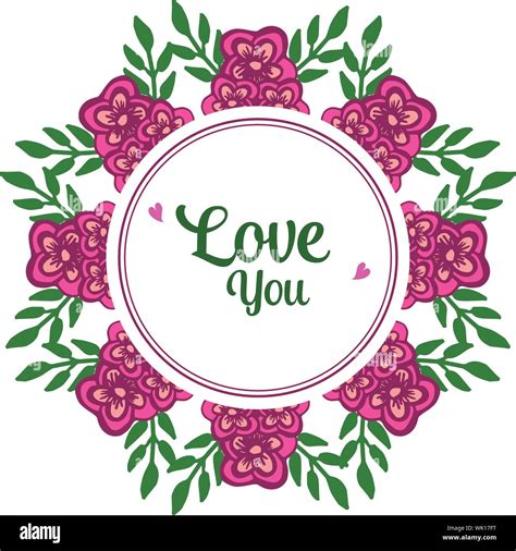 Card Love You Romantic In Vintage Style Place For Text With