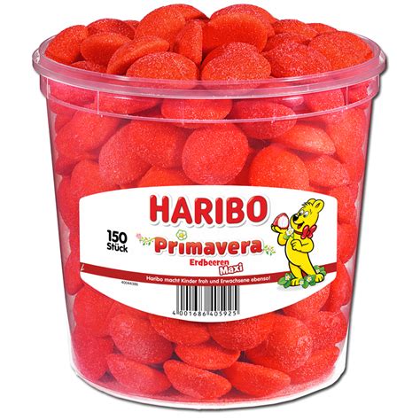 Haribo Primavera Erdbeeren Schaumzucker 150 Stück Süßigkeiten