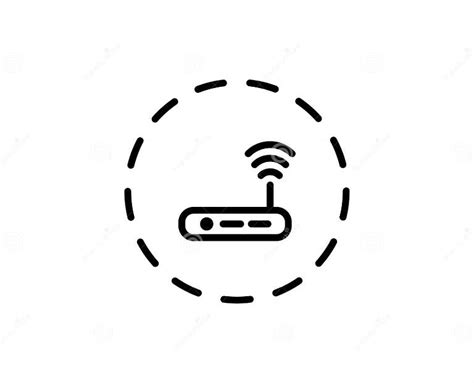 ícone De Linha Do Roteador Wifi Ilustração Stock Ilustração De