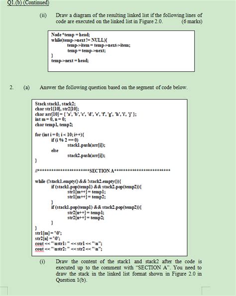 Q B Continued Draw A Diagram Of The Chegg
