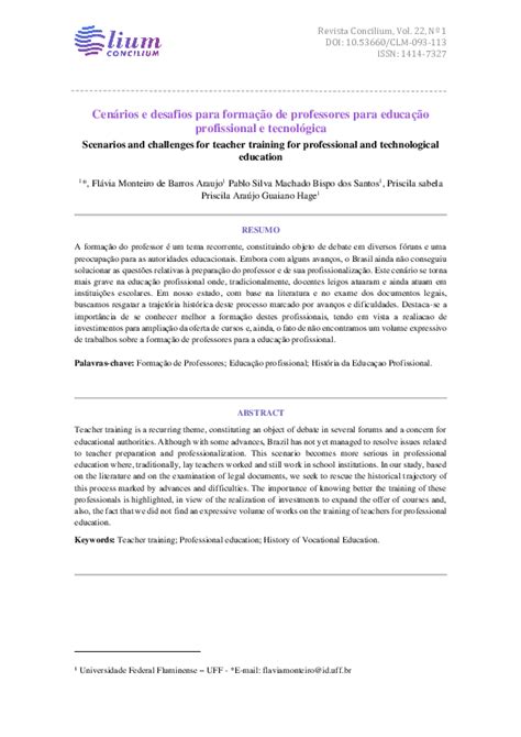 Pdf Cenários E Desafios Para Formação De Professores Para Educação