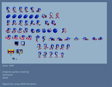 Sonic 1995 Hack Sprites Sheet By Sonicfansheet On Deviantart