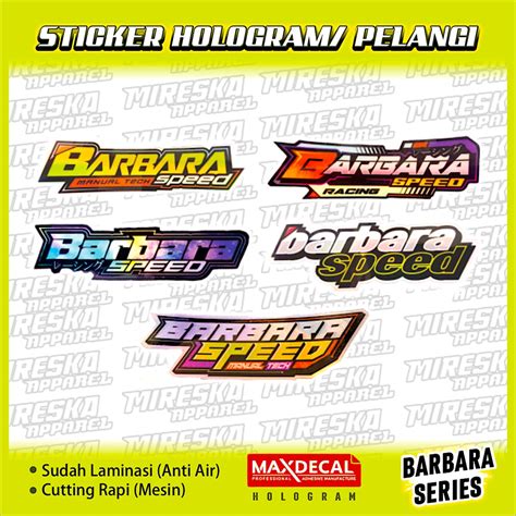Jual Terbaru Stiker Viral Hologram Terlaris BARBARA Series Sticker