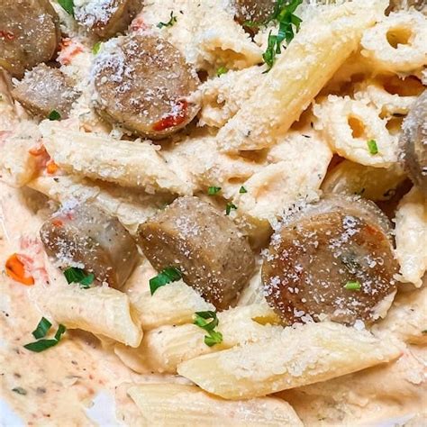 Boursin Pasta With Chicken Sausage