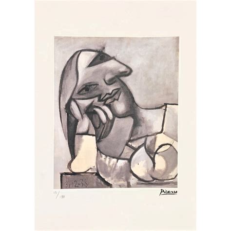 Pablo Picasso Lithograph Offset 199 Ex Numbered 297 X 42 Cm Signature