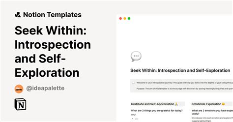 Seek Within Introspection And Self Exploration Template By Idea