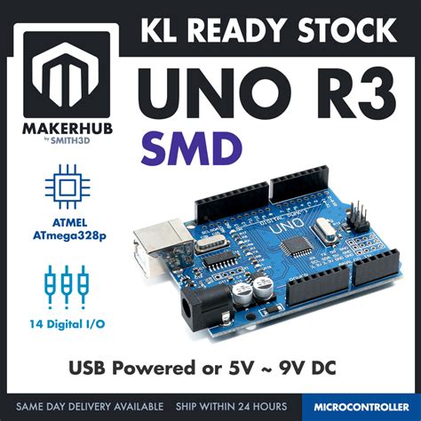 Arduino Uno Compatible Smd Uno R3 With Type B Cable Atmega328p With