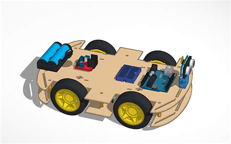 3d Design Copy Of Robot Móvil Con Miniprotoboard Tinkercad