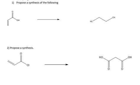Solved Propose A Synthesis Of The Following Propose Chegg Com