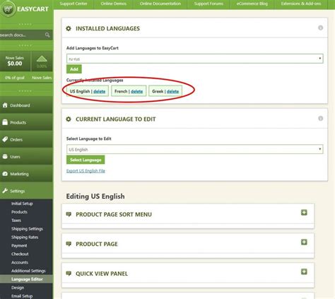 Setup Multi Language WordPress ECommerce WP EasyCart Online Documentation