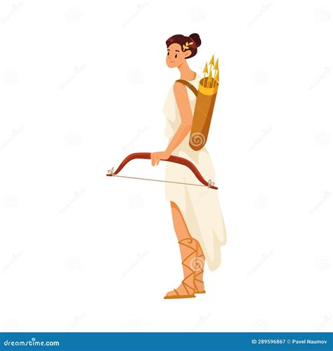 Woman Artemis Ancient Greek God And Deity As Figure From Mythology