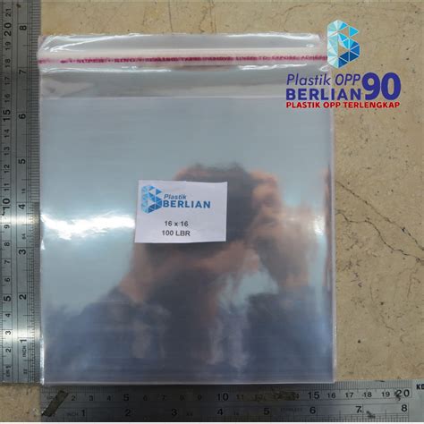 Jual 16X16 CM PLASTIK OPP SEAL LEM TEBAL 18 MIC ASLI PLASTIK
