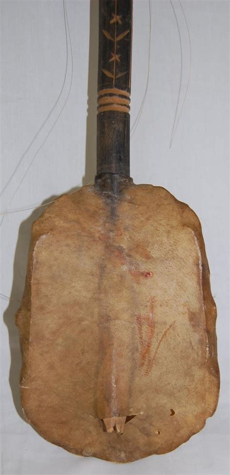 Pair Of Vintage Tortoise Shell Turtle Native Guitar String Instruments Folk Art