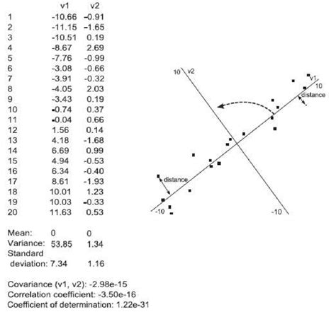 48 Basis Vectors Of 47 Rotated So That V1 Becomes The Line Of Best Fit