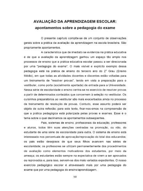Apontamentos Sobre A Pedagogia Do Exame Pdf
