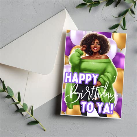 African American Birthday Card For Black Woman Black Women Birthday