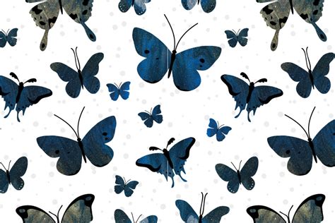Naklejka Na Laptop Niebieski Brokatowy Motyl TenStickers