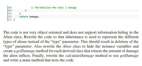 Solved Alien Video Game The Following Is Some Code Designed Chegg