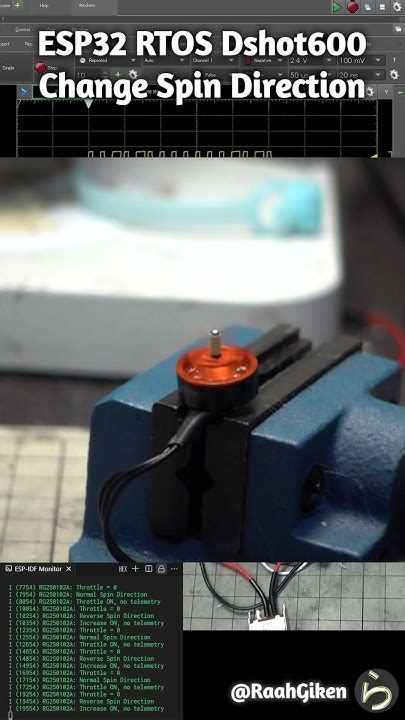 dshot600 on esp32 rtos motor reverse test esp32 bldcmotor dshot dshot600 spindirection
