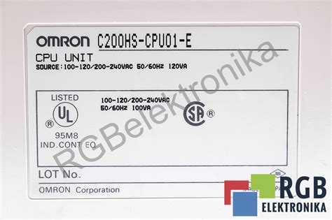 OMRON C200HS CPU01 E RGB Automatyka Industrial Automation Center