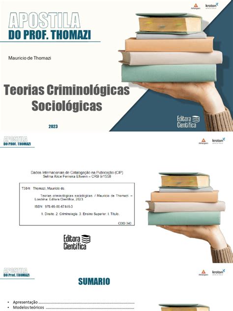Teorias Criminológicas Sociológicas Pdf Criminologia Sociologia