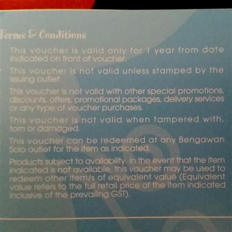 Bengawan Solo Cake Voucher Tickets And Vouchers Vouchers On Carousell