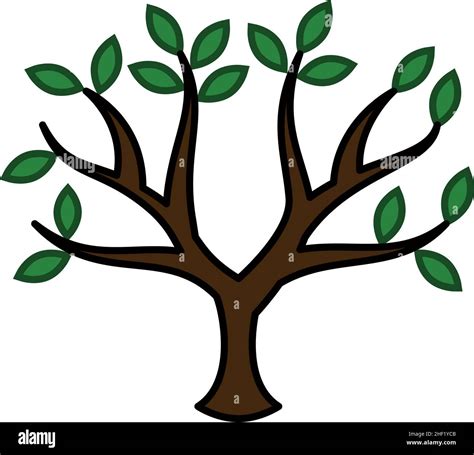 Tree Plant Filled Outline Icon Vector Stock Vector Image Art Alamy