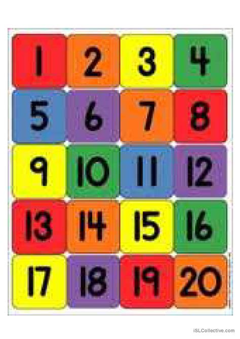 Number English Esl Worksheets Pdf And Doc
